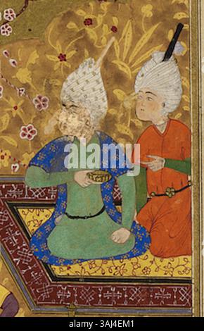 This illustration from the Zafarnama, created in 1523, depicts Timur at ...