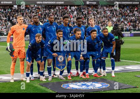 Team of Legia Warszawa pose for a group photo during the UEFA Europa ...
