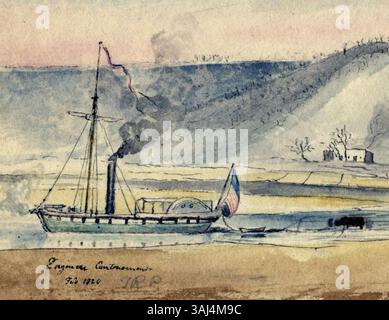 A 1819 painting by Titian Ramsay Peale, titled 'Western Engineer ...