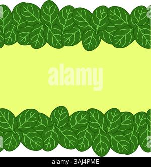 Border template with green leaves Stock Vector Image & Art - Alamy
