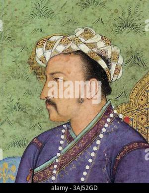 The painting of Jahangir, the Mughal Emperor, showcases his regal ...