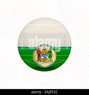 Football ball with Delaware flag pattern, soccer ball with flag of ...