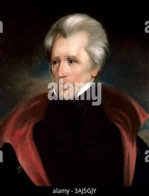 A painted portrait of Andrew Jackson, 7th President of the United ...