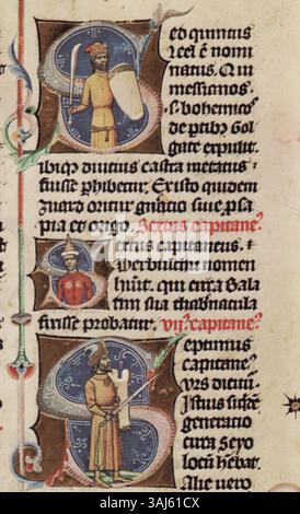 This artwork from a medieval manuscript depicts the Horseman of Death ...