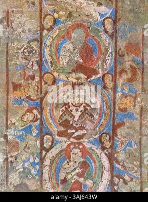 This mural painting, part of the Bamiyan Buddha site, depicts scenes ...