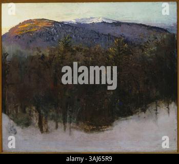 Thayer Monadnock in Winter is a winter landscape painting depicting ...