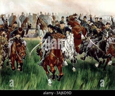 5th US Cavalry charge at Gaines Mill, 27th June 1862 during the ...