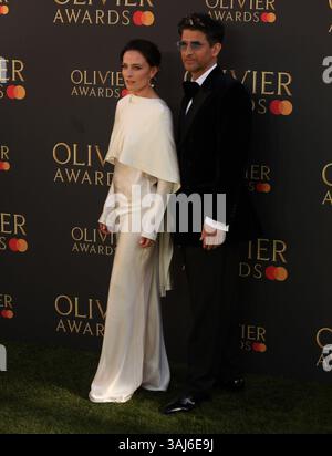 Lara Pulver and Raza Jaffrey at the Olivier Awards 2025, Royal Albert ...