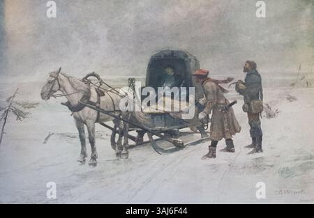 A historical depiction of the death of Sten Sture the Younger, a ...