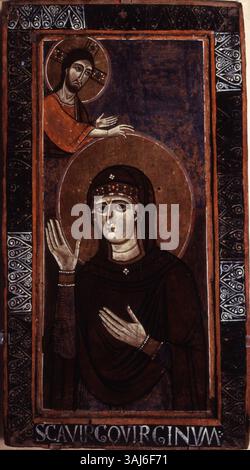 The *Intercession* icon depicts the Virgin Mary with arms outstretched ...