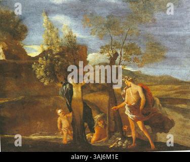 Nicolas Poussin - Apollo and Daphne Stock Photo - Alamy