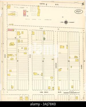 This 1910 map of Watts, Los Angeles, offers a detailed look at building ...
