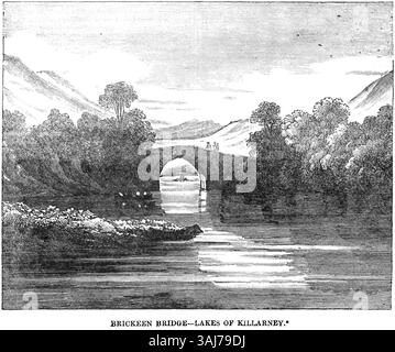 Brickeen Bridge in Killarney, Ireland, is a scenic stone bridge located ...
