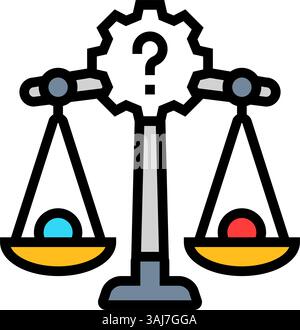 bias detection ethical ai line icon vector illustration Stock Vector ...