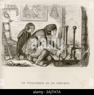 This 1838 print from La Fontaine's Fables, Tome I, illustrates the ...