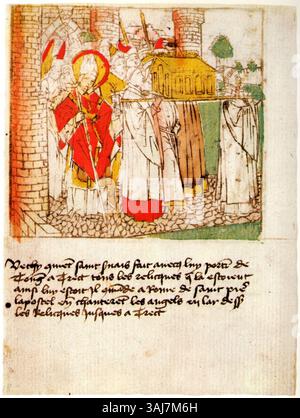 This print from the 'Blokboek van Sint-Servaas,' circa 1460, shows ...