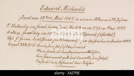 Lithographic portrait of Eduard Michaelis by Carl Lill and Jacoby ...