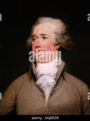 This 1792 portrait by John Trumbull depicts Alexander Hamilton, showing ...