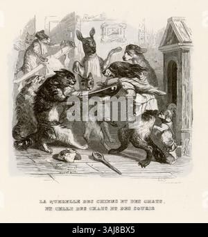 Vintage print depicting the fight between Luis Angel Firpo and Jack ...