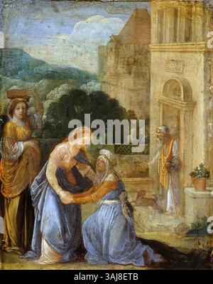 Adam Elsheimer, Triptych depicting six scenes from the life of the Virgin Mary, c. 1598. The ...