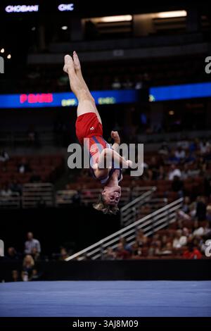 August 19, 2017: Gymnast Eddie Penev congratulates his brother, Kevin ...
