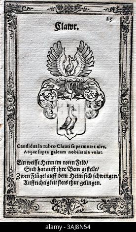 A coat of arms for the Clauer family of Wohra, created by Johann ...