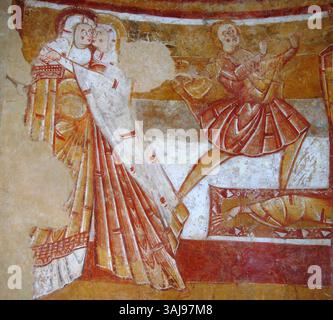 This scene depicts the Biblical moment when Jesus converses with Mary ...