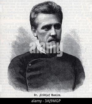 A portrait of Fridtjof Nansen, the famous Norwegian explorer and ...