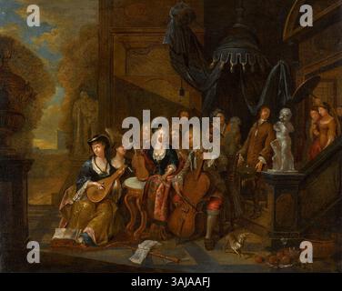 François Xaver Henri Verbeeck - An elegant dinner Stock Photo - Alamy