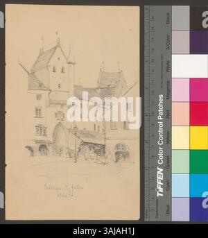 This 1859 illustration by Johann Rudolf Rahn shows an exterior view of ...