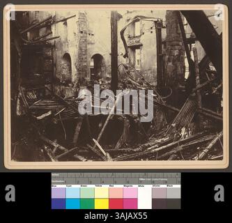 Photograph depicting the ruins after the theater fire on January 1 ...
