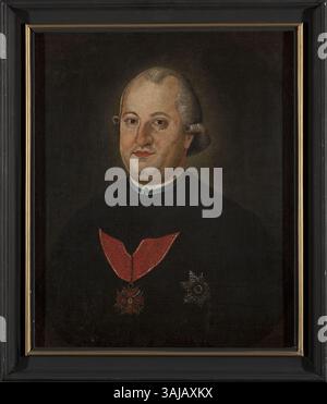 This anonymous portrait, painted between 1750 and 1763, depicts ...