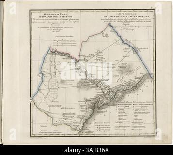 A detailed 1823 map of Astrakhan Province, showing postal and major ...