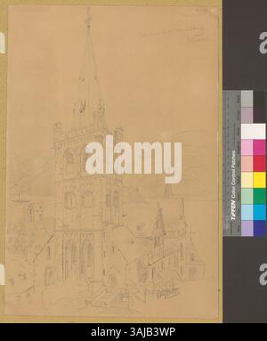 This 1863 painting by Johann Rudolf Rahn depicts the vaulted ceiling of ...