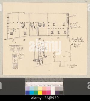 This artwork presents a cross-section of the fortifications of ...