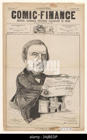 Wood engraving portrait of M. le comte de Douhet, created for the Boyer ...