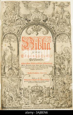 The title page of the 1618 edition of Gustav II Adolf's Bible, a ...
