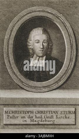 This copperplate portrait of Christoph Christian Sturm, by Gottlob ...