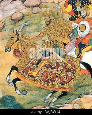 This 1590 artwork depicts Sultan Da'ud of Bengal being captured by ...
