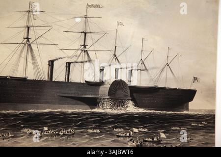 This lithograph from 1860 by Charles Parsons depicts the SS Great ...