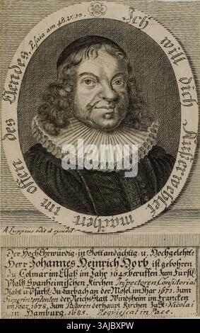 This portrait of Johann Heinrich Horb is a copper engraving housed in ...