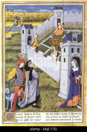 This artwork, titled 'A Game of Chess,' depicts a timeless scene of two ...