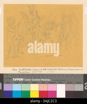 Johann Rudolf Rahn copies an excerpt from the manuscript 'Prudentius ...