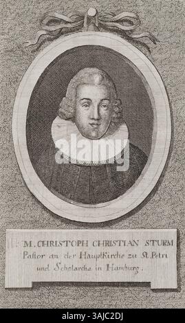 This copperplate portrait of Christoph Christian Sturm, by Gottlob ...
