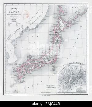 Map of Japan 1864 Stock Photo - Alamy