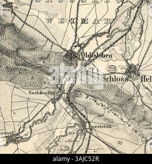 Map of the German Empire Nr. 387 from 1887, showing the section of ...