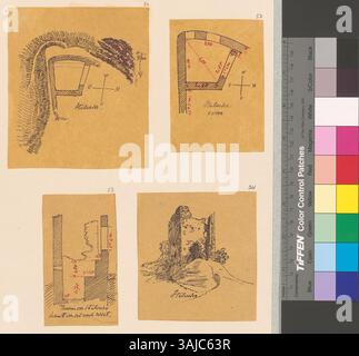 This illustration shows two floor plans of the Tour de Bertholo in ...