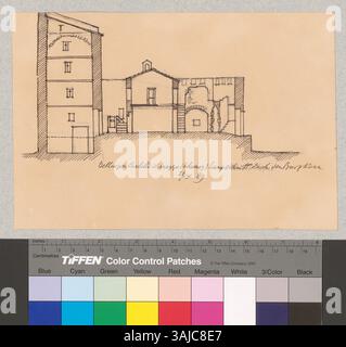 This architectural drawing shows the longitudinal section of the ...