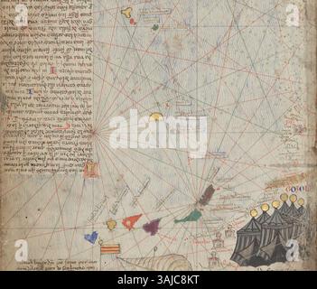 The Catalan Atlas, created by Cresques Abraham around 1375, depicts ...