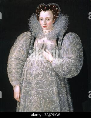 This portrait by Marcus Gheeraerts II depicts Lady Catherine Killigrew ...